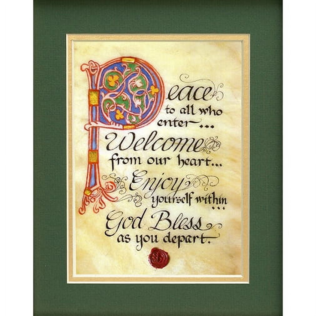 Celtic Card Company Irish Peace To All Unframed Green Print Home Decore ...