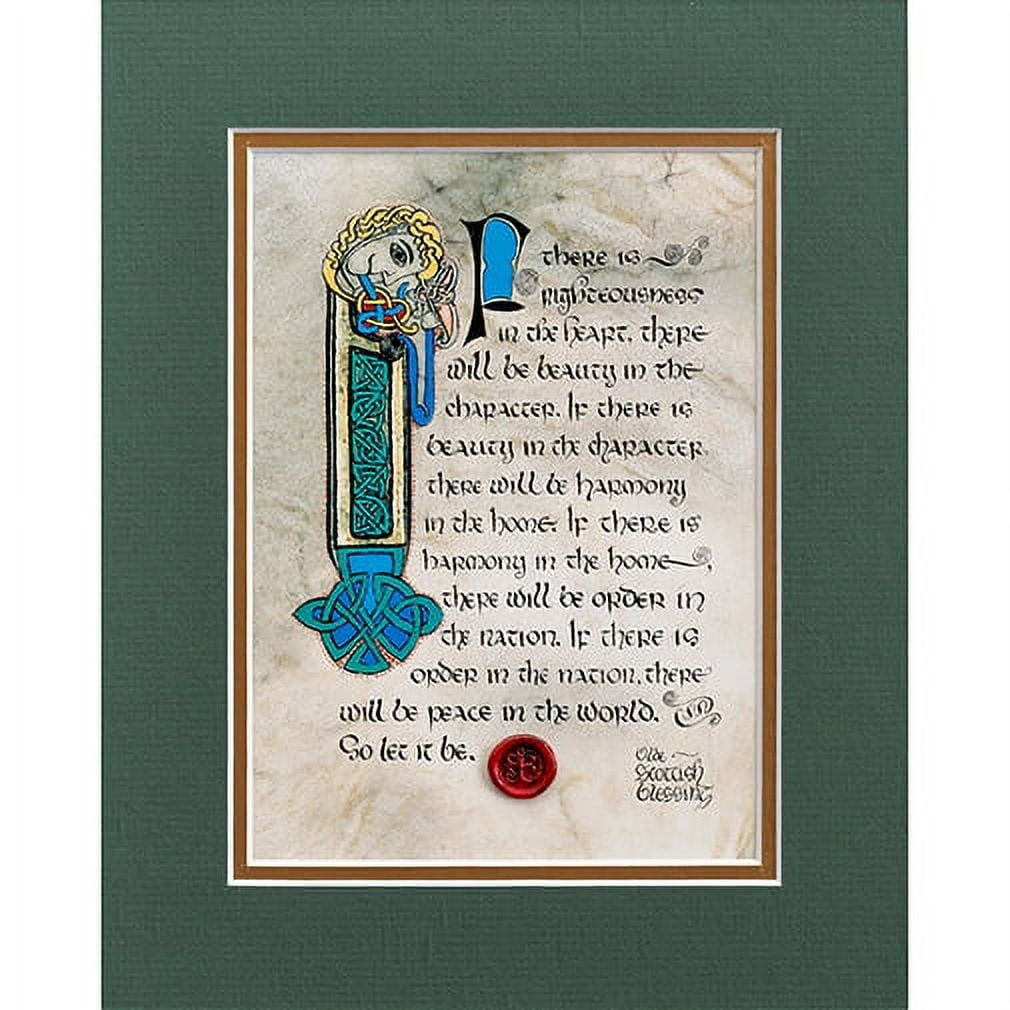 Celtic Card Company Irish Scottish Blessing Unframed Green Print Home ...