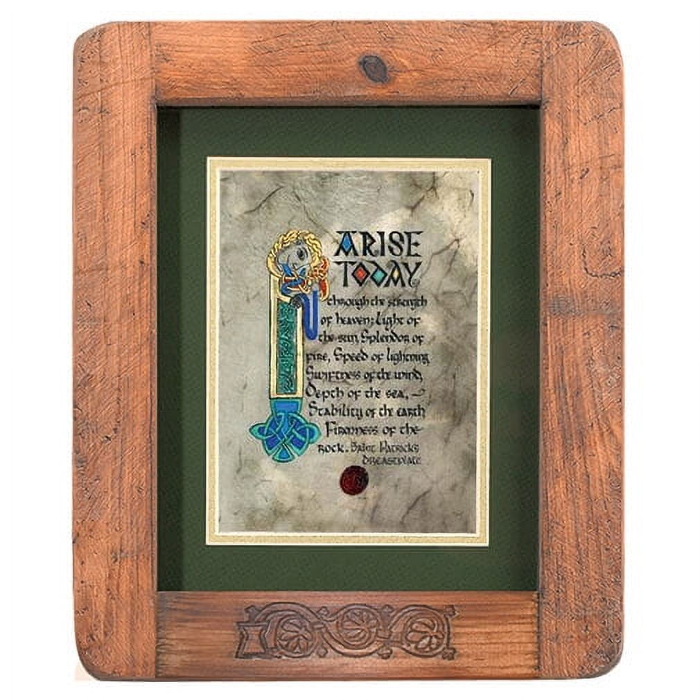 Celtic Card Company Irish St. Patrick Breastplate Print Rustic Frame ...