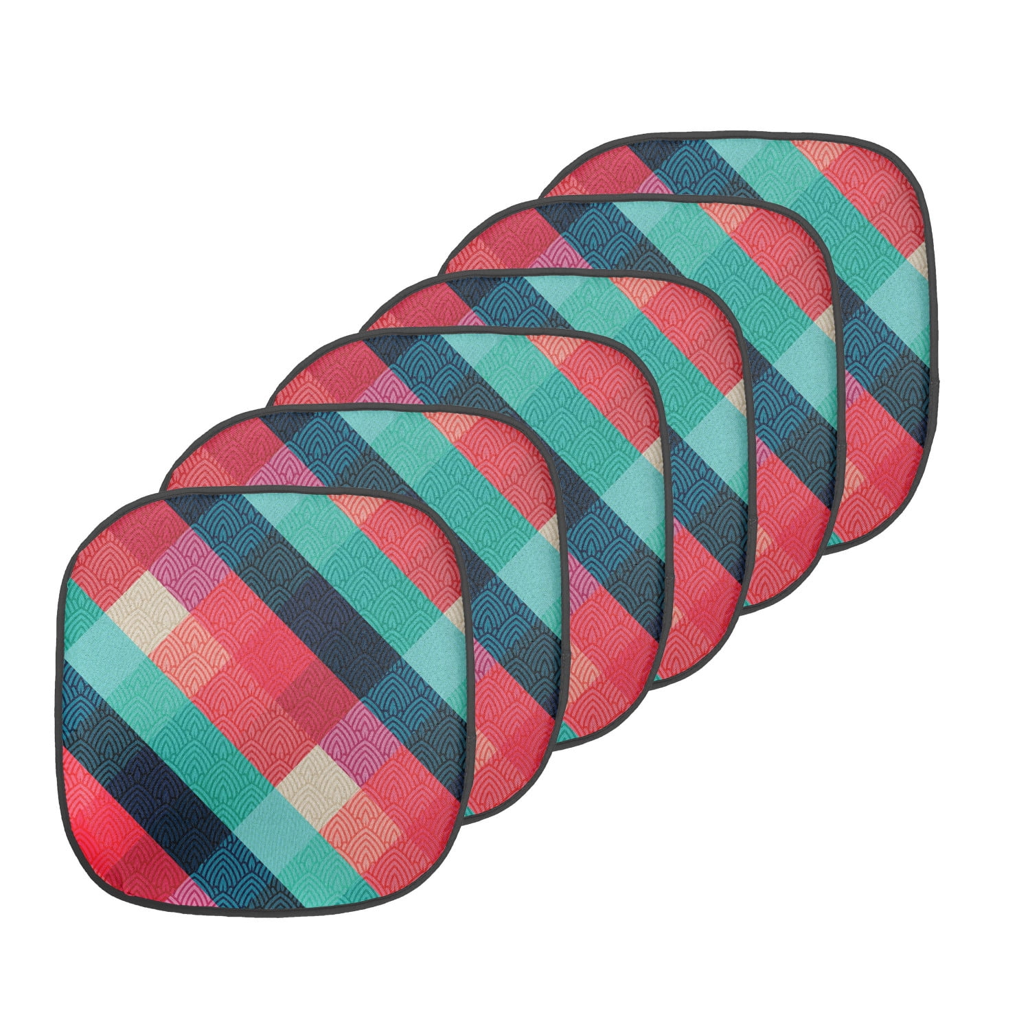 Celtic Chair Seating Cushion Set of 6, Vivid Colored Digital Mage ...