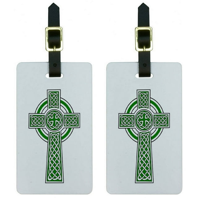 Celtic Christian Cross Irish Ireland Scotland Scottish Luggage Tags Set ...