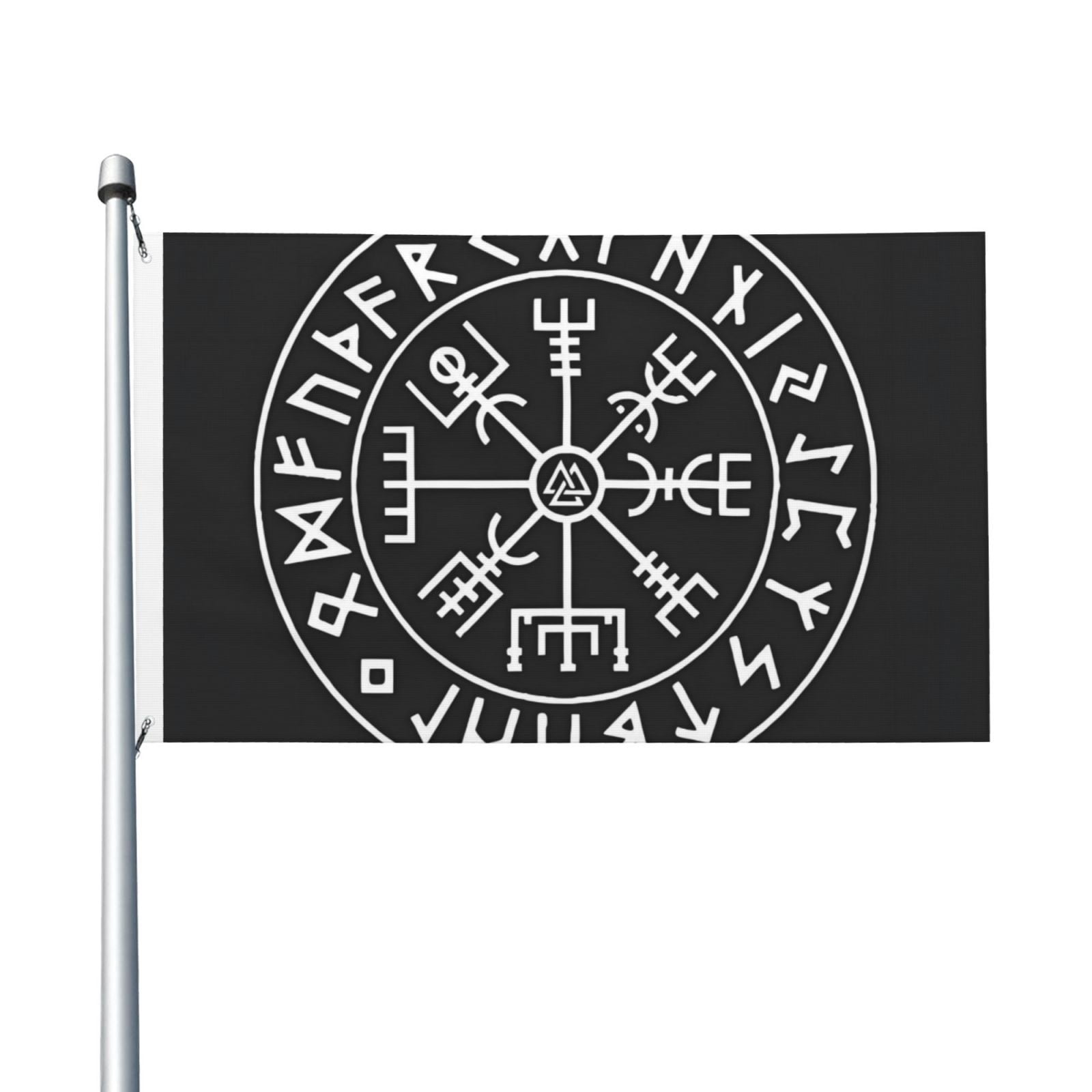Celtic Compass Rune Viking Flag Nordic Mythology Decoration Double ...