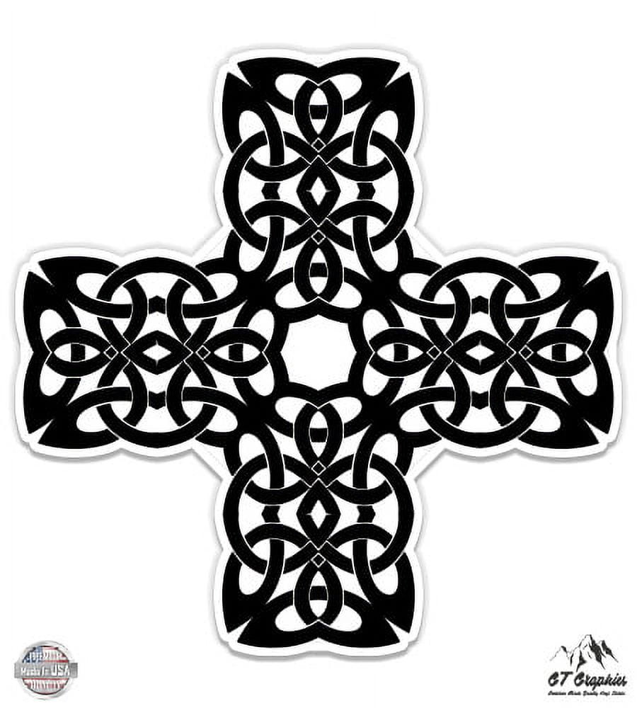 Celtic Cross - 12" Vinyl Sticker Waterproof Decal - Walmart.com