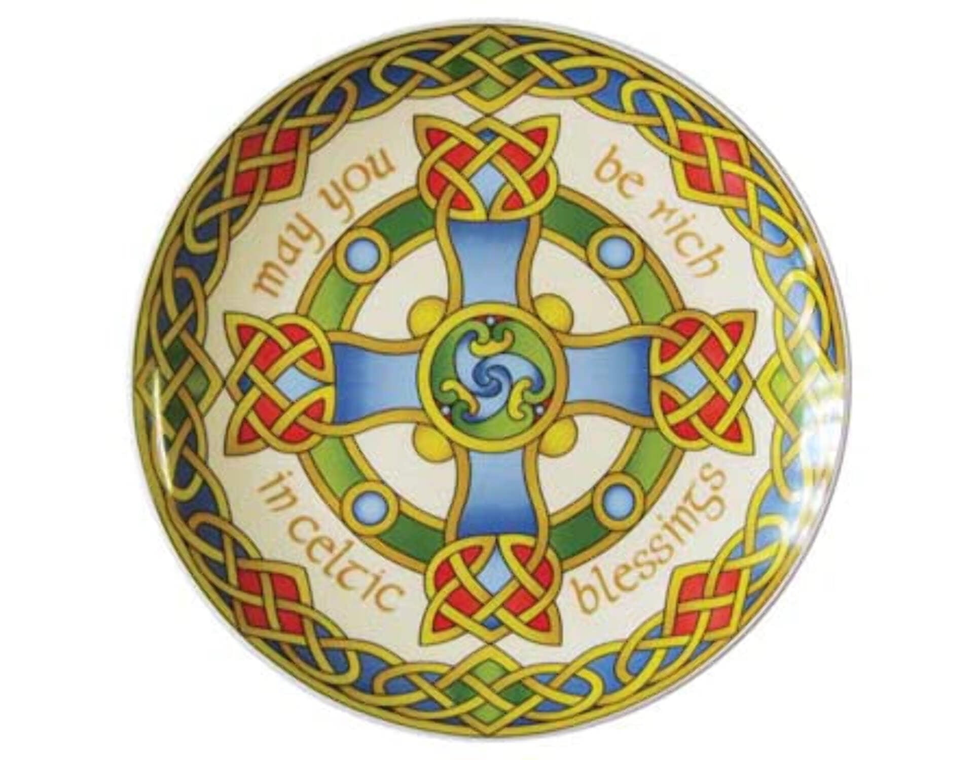 Celtic Cross Plate- Irish Weave - Walmart.com