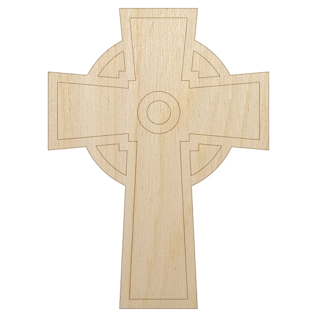 Celtic Cross Simple Outline Wood Shape Unfinished Piece Cutout Craft ...