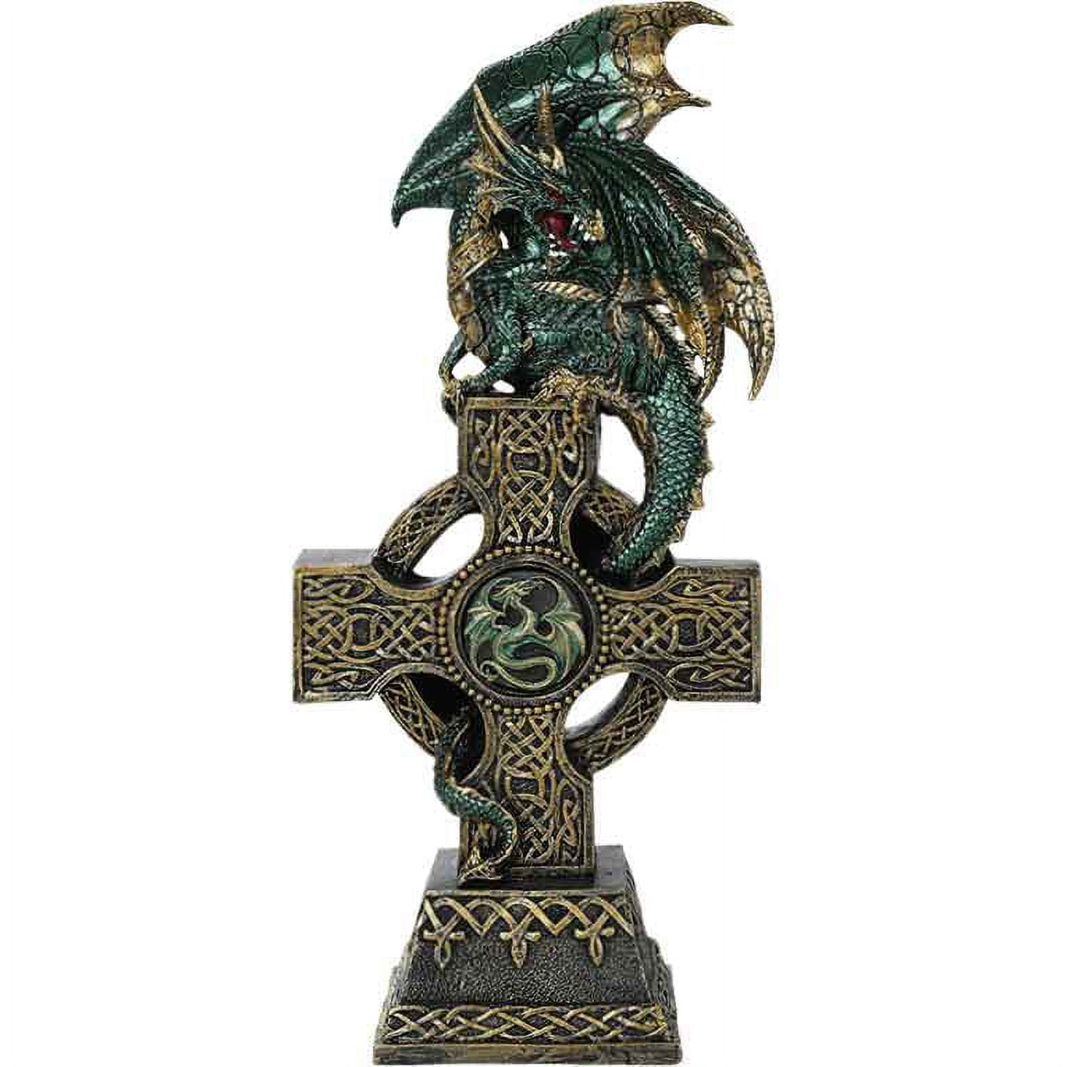 Celtic Dragon on Cross LED Statue by Medieval Collectibles - Walmart.com