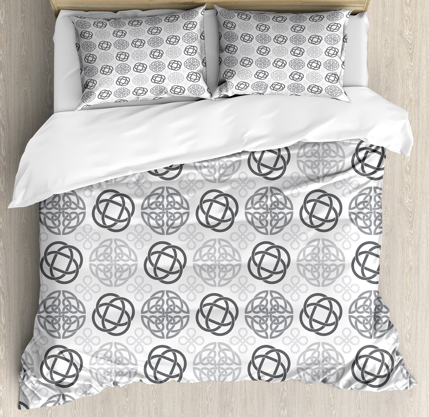 Celtic Duvet Cover Set, Traditional Ireland Round Celtic Love Knots ...