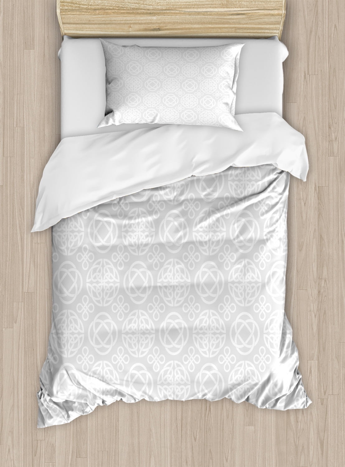 Celtic Duvet Cover Set Twin Size, Retro Tribal Celtic Knots Eternity ...