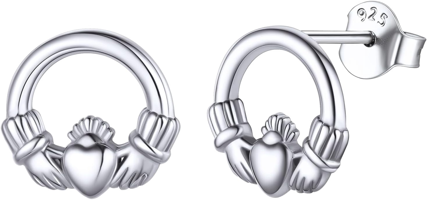 Celtic Earrings for Women Hypoallergenic Sterling Silver Stud Earrings ...