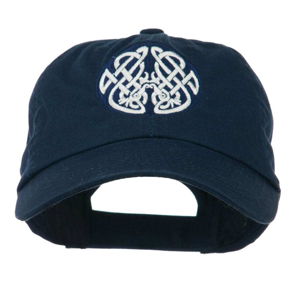 Celtic Emblem with Birds Embroidered Cap - Navy OSFM - Walmart.com