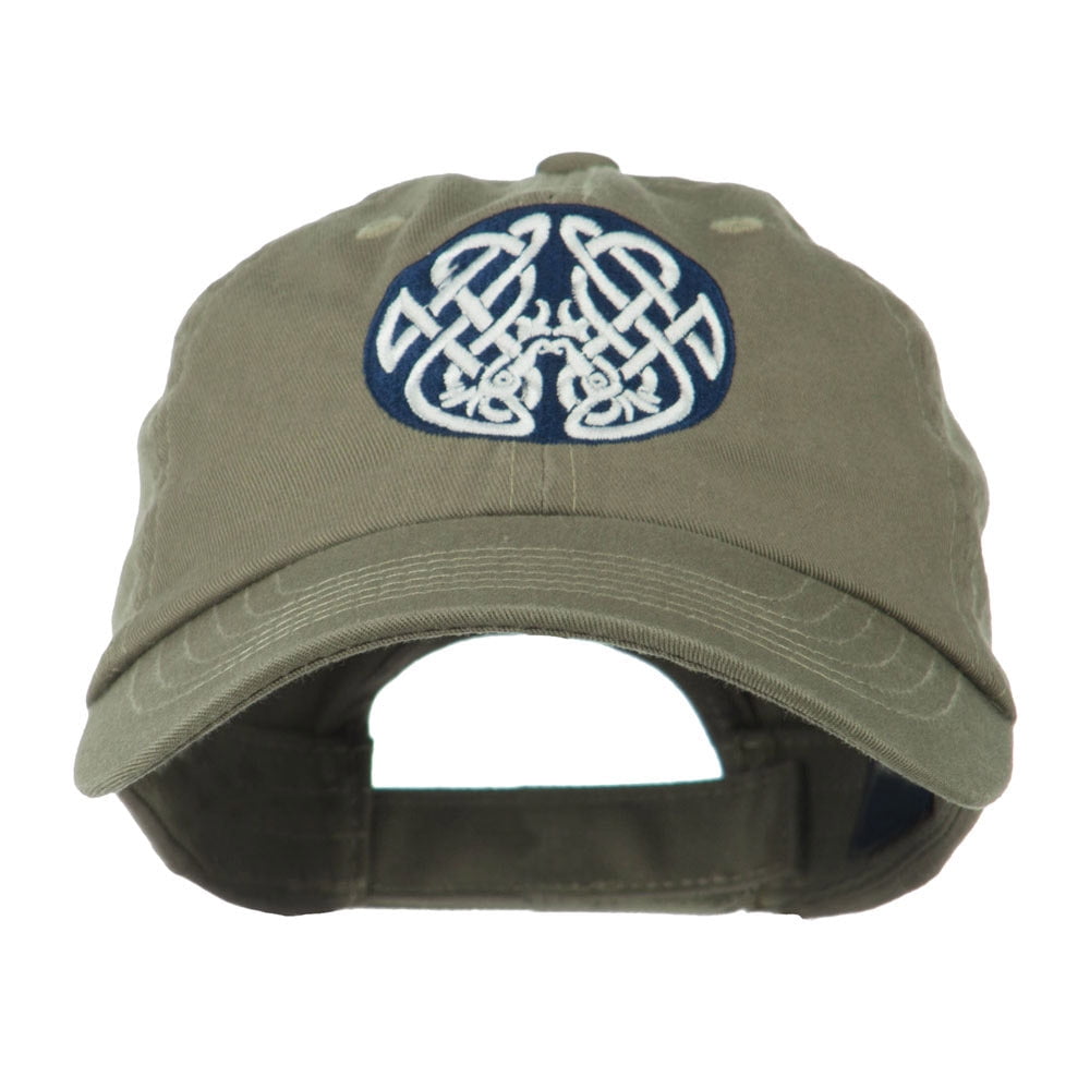 Celtic Emblem with Birds Embroidered Cap - Olive OSFM - Walmart.com