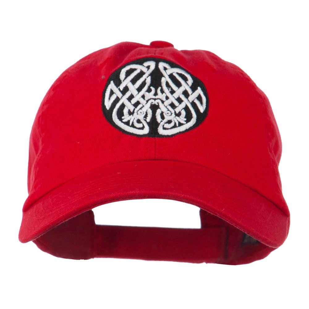 Celtic Emblem with Birds Embroidered Cap - Red OSFM - Walmart.com