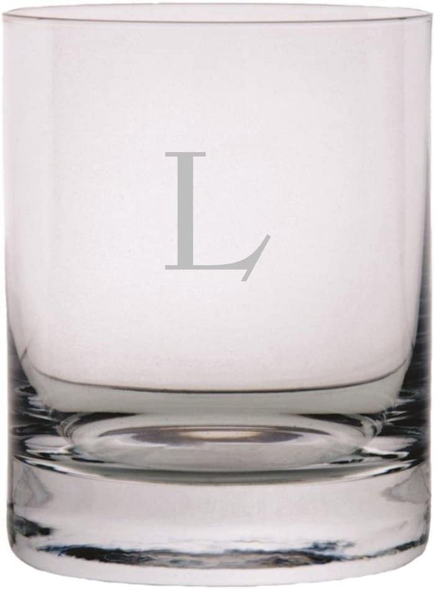 Celtic Etched Monogram 11oz StolzleNew York Crystal Rocks Glass Letter ...