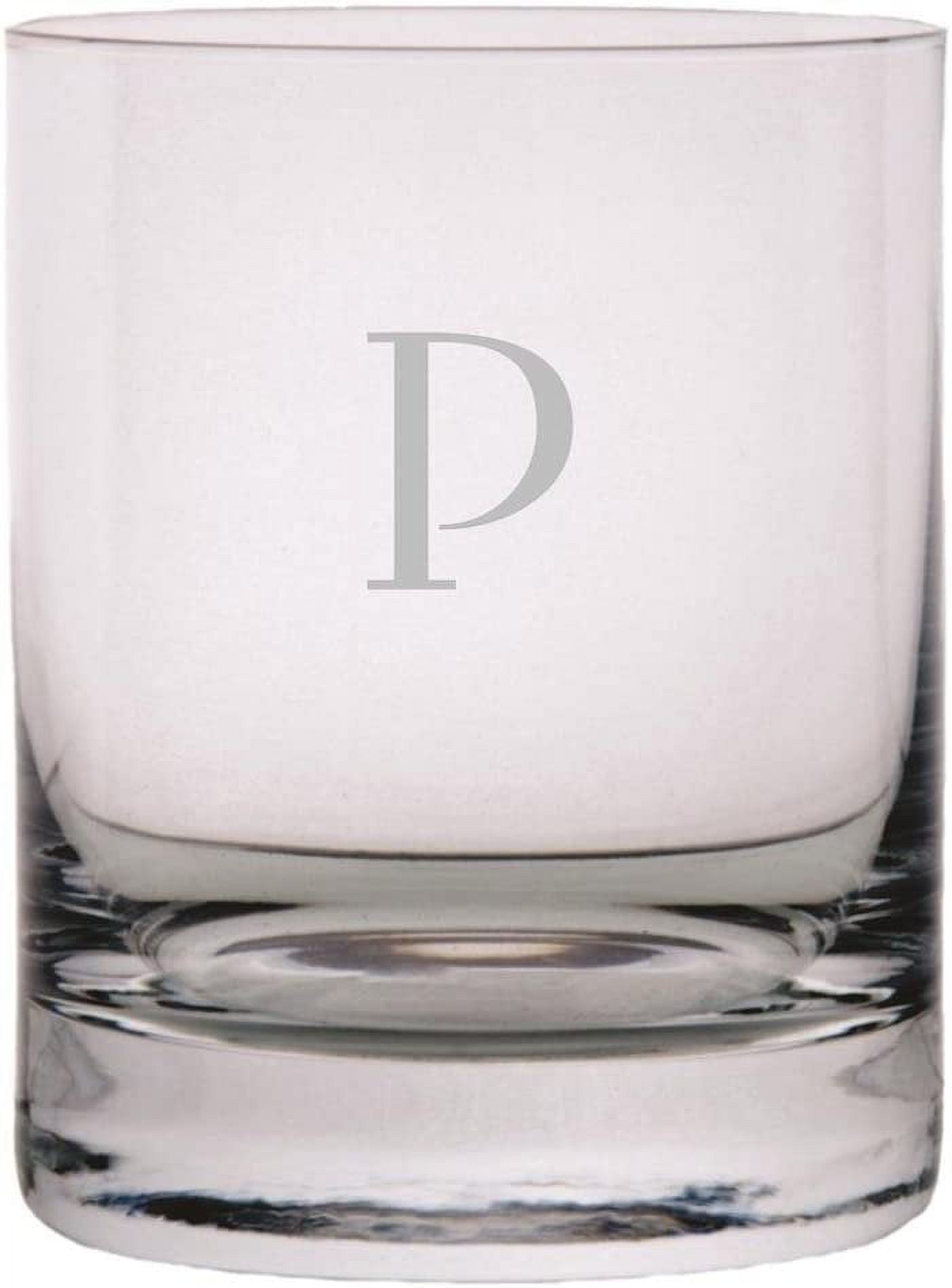 Celtic Etched Monogram 11oz StolzleNew York Crystal Rocks Glass Letter ...