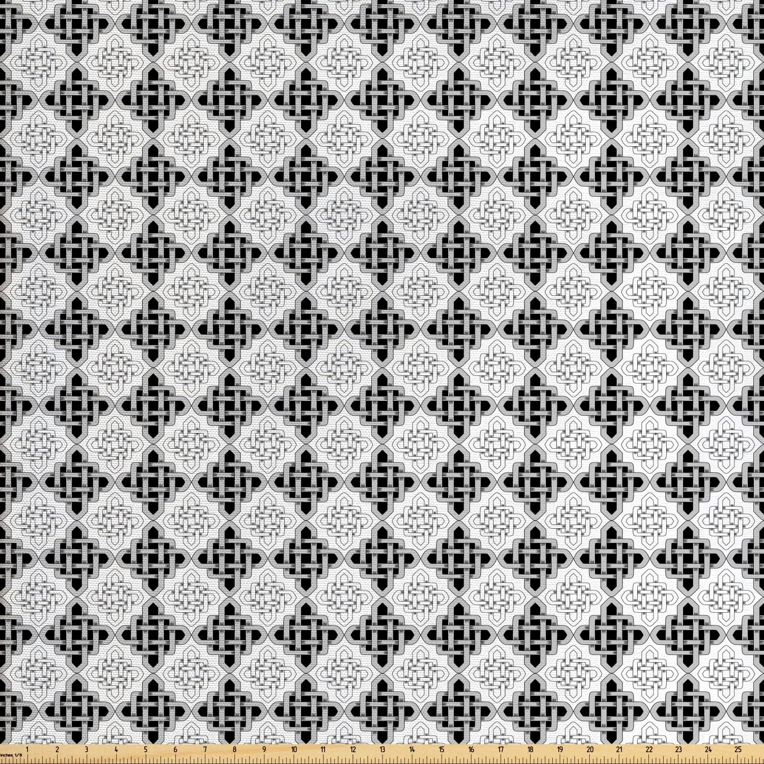 Celtic Fabric by the Yard, Scandinavian Celtic Regular Interlace Nested ...