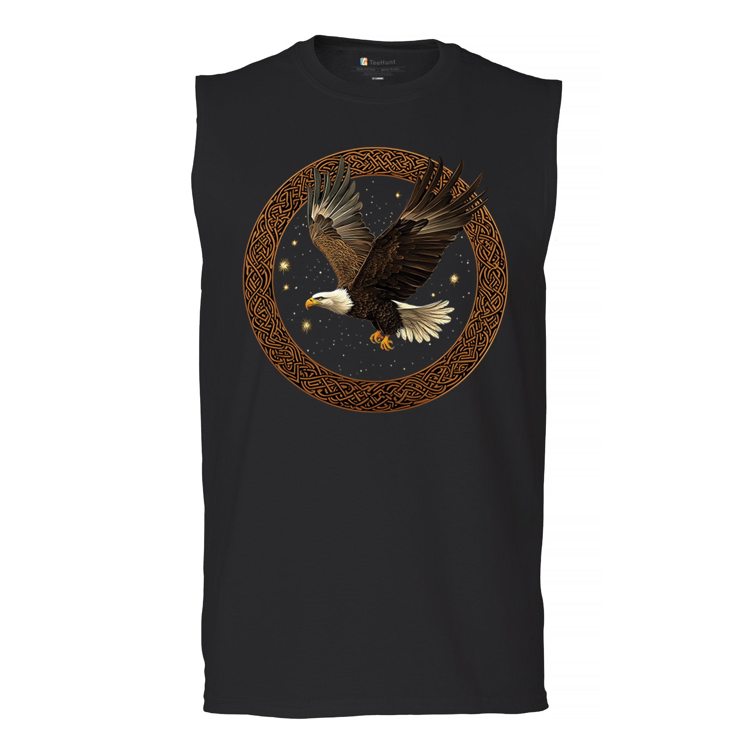 Celtic Flying Eagle Muscle Shirt North Mystic Bald Raptor Spiritual Sky ...