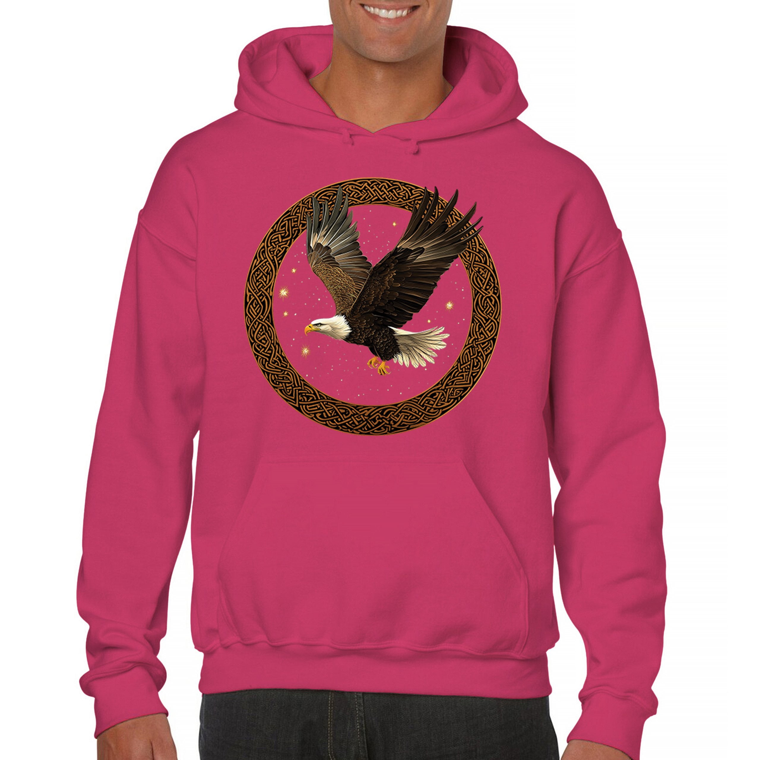 Celtic Flying Eagle Sweatshirt North Mystic Bald Raptor Spiritual Sky ...