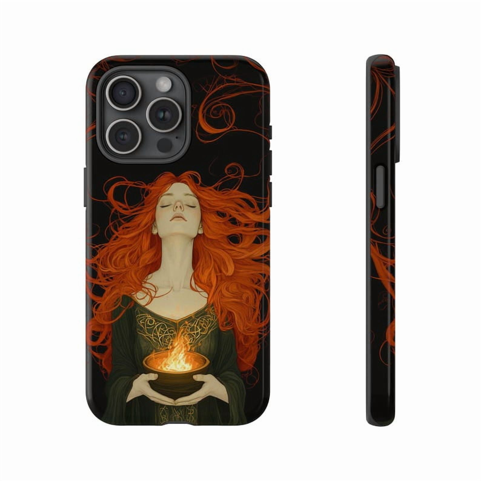 Celtic Goddess Phone Case Flame Keeper Red Hair Mythical Artwork with ...