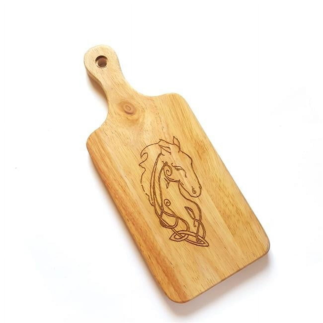 Celtic Horse Engraved Wooden Cheese Board - Walmart.com