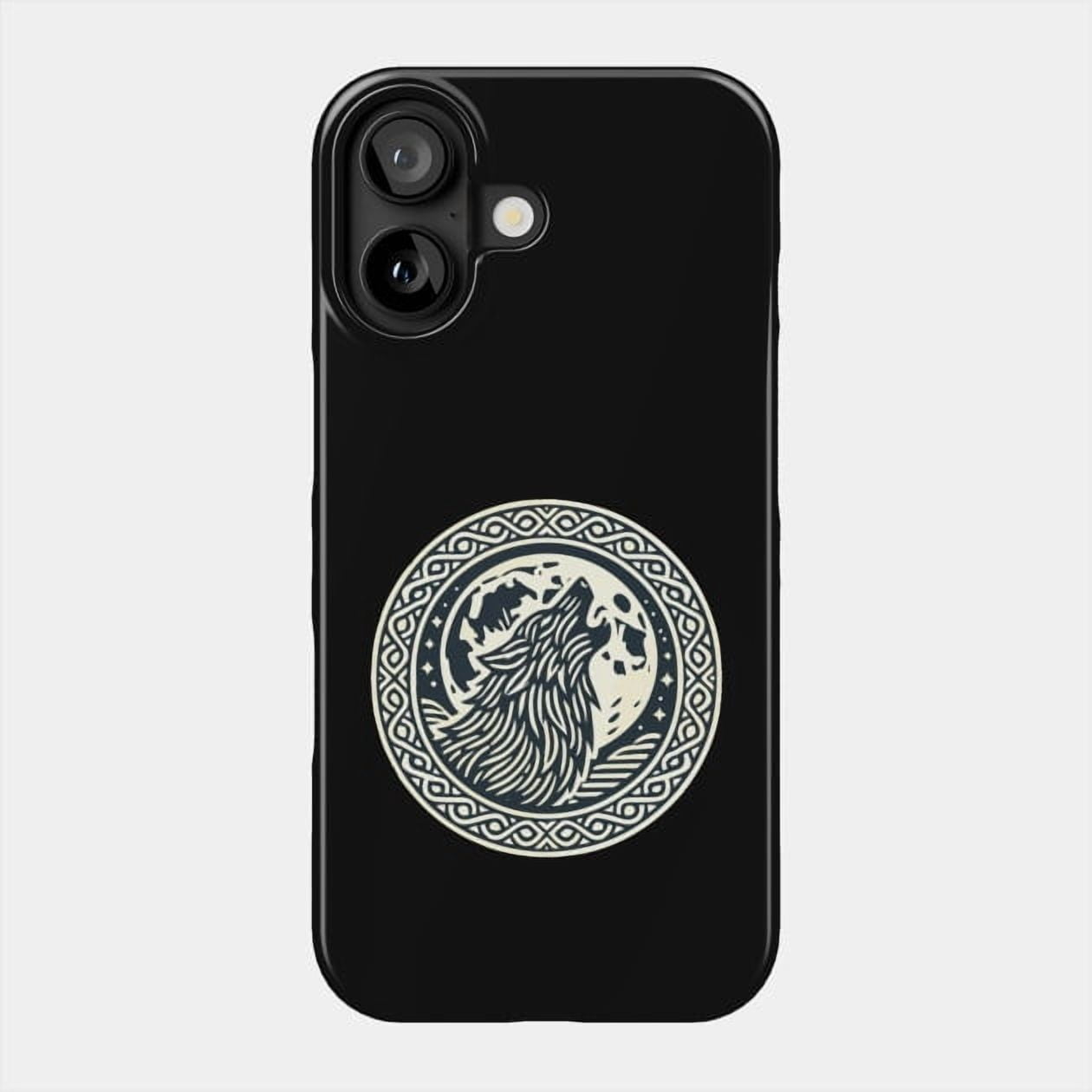 Celtic Howling Wolf with Full Moon Nordic Knotwork Case for iPhone 11 ...