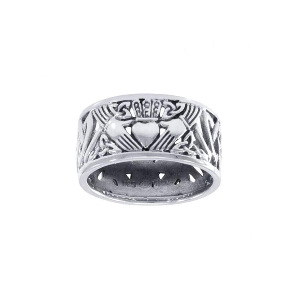 Celtic Irish Claddagh Trinity 925 Sterling Silver Ring Traditional ...
