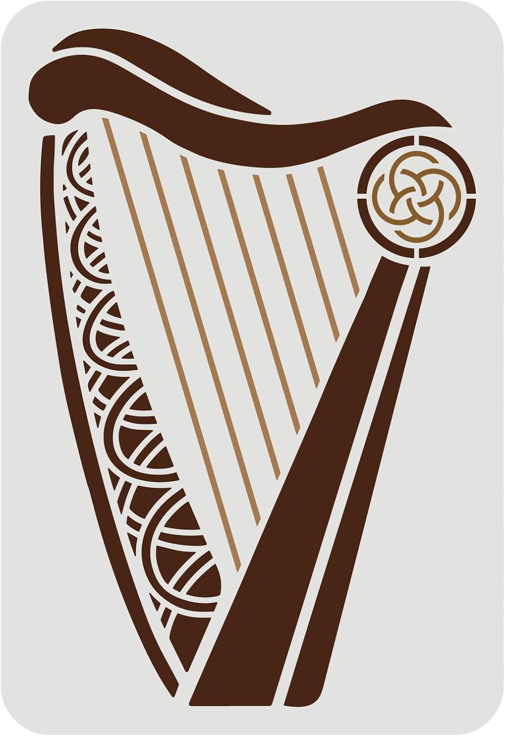 Celtic Irish Harp Stencil 11.7x8.3 inch Musical Instrument Mylar DIY ...