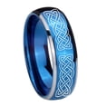 Celtic Knot 8MM Polished Blue 2 Tone Dome Tungsten Men Ring - Walmart.com