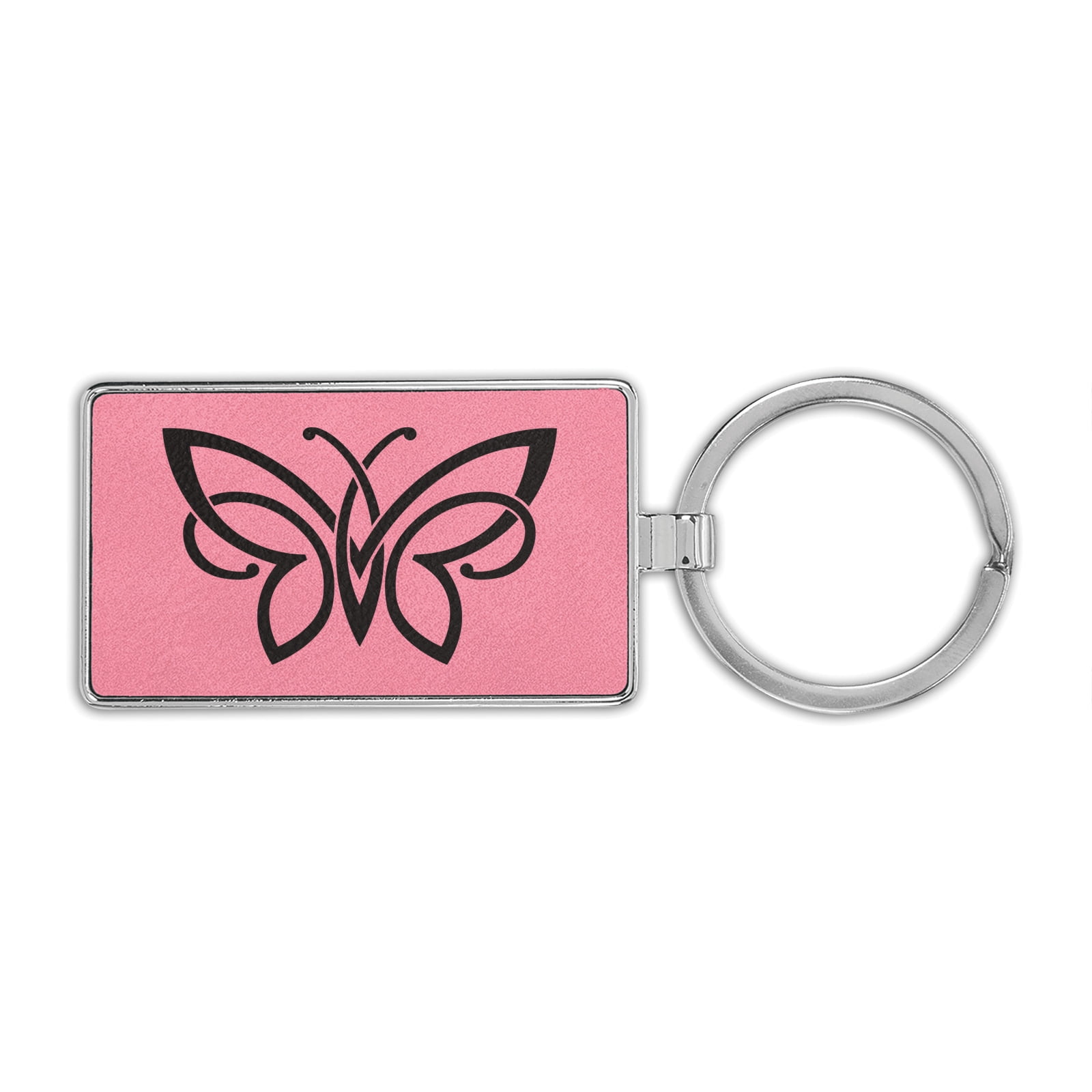 Celtic Knot Butterfly Premium Leatherette Keychain pseudo-celtic - Pink ...