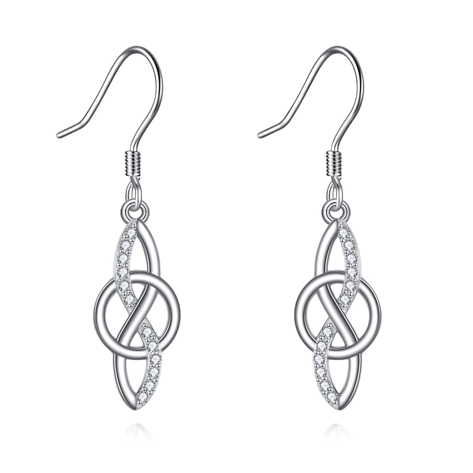 Celtic Knot Dangle Earrings 925 Sterling Silver Celtic Viking Dangle ...