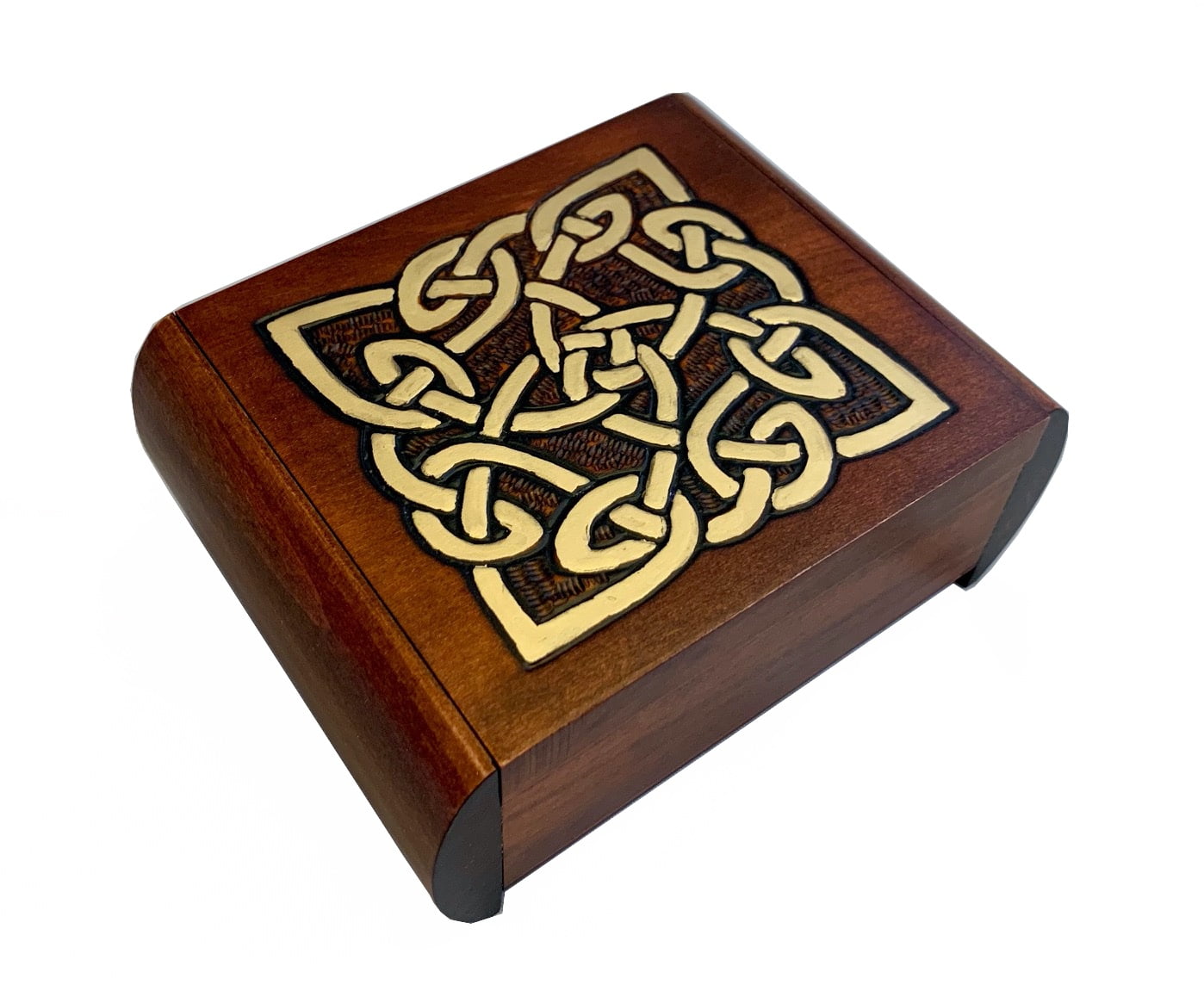 Celtic Knot Decorative Wood Box Secret Opening Jewelry Keepsake ...