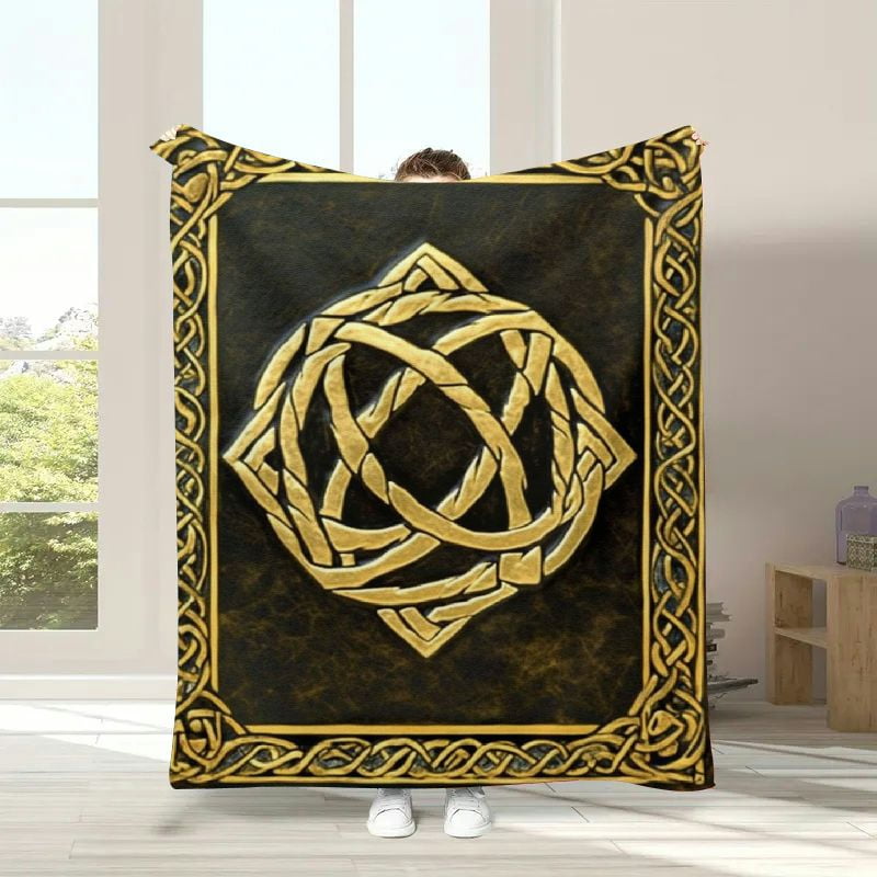 Celtic Knot Design Flannel Throw Blanket – Contemporary, Soft ...