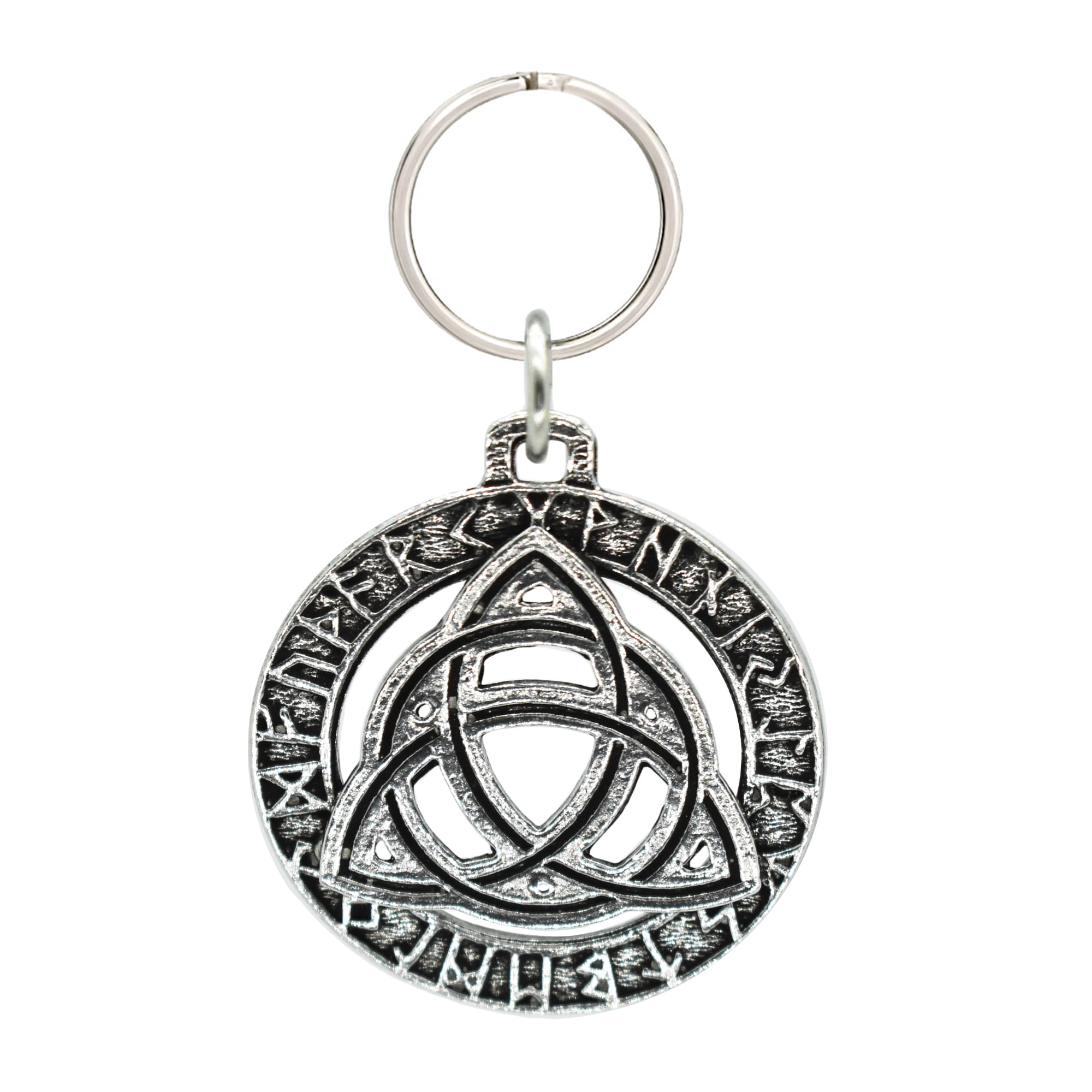 Celtic Knot In Runes Keychain, G026KC, 1 3/4 inch, Pewter, Key Fob, Key ...