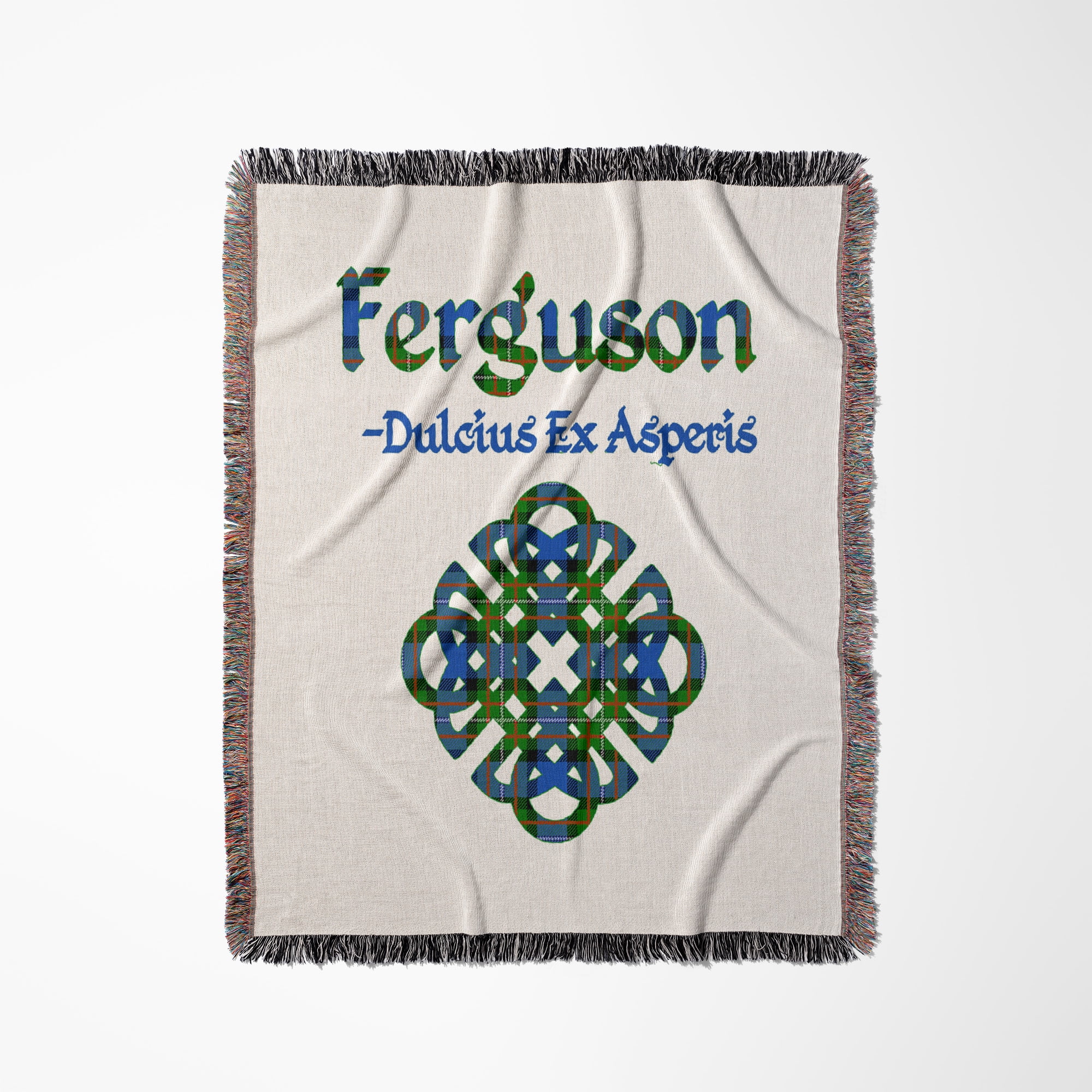 Celtic Knot In The Tartan Colors For Ferguson Clan And Family Motto ...