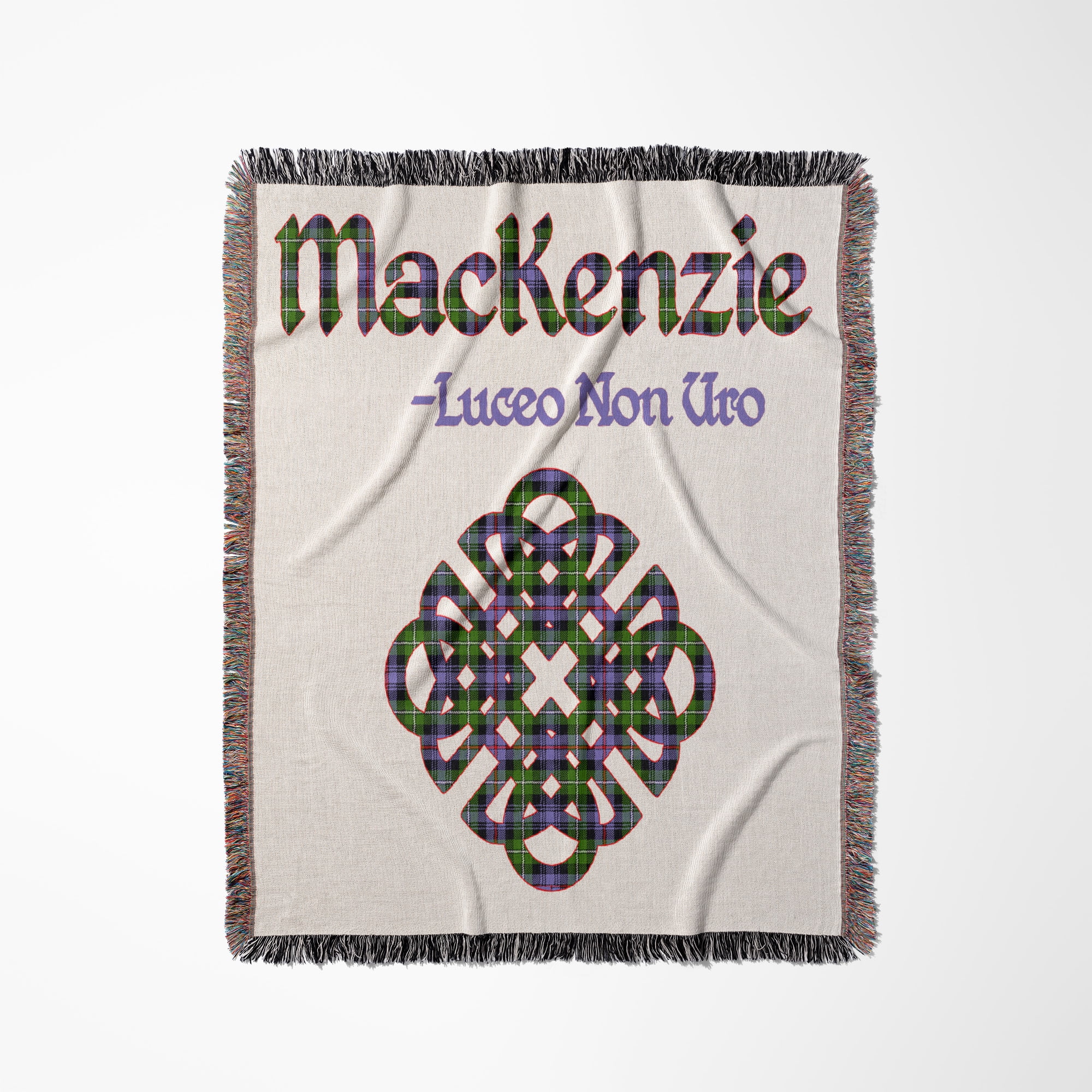 Celtic Knot In The Tartan Colors For Mackenzie Clan And Family Motto ...