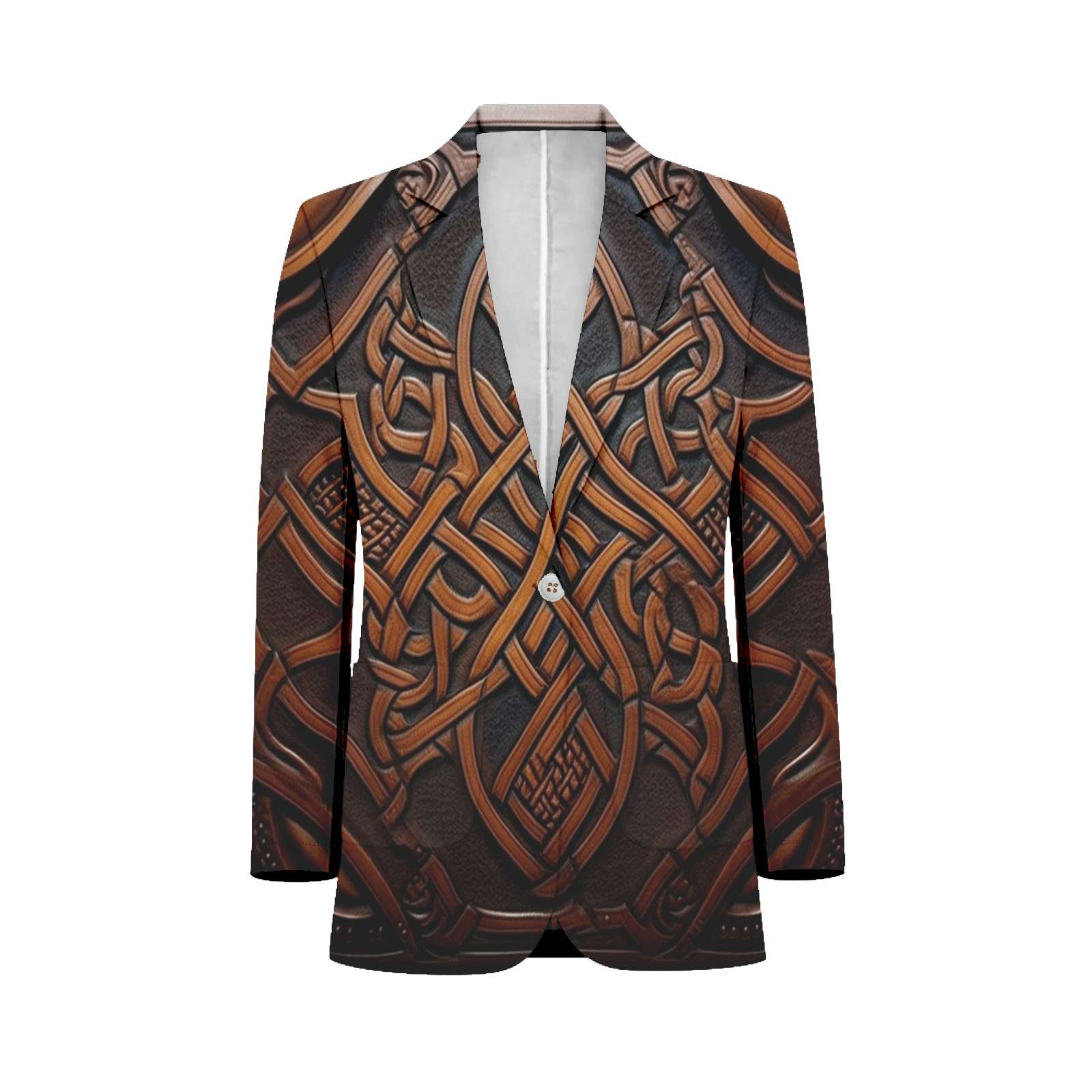 Celtic Knot, Intricate Design, Wooden Texture Men's Suit Blazer Casual ...
