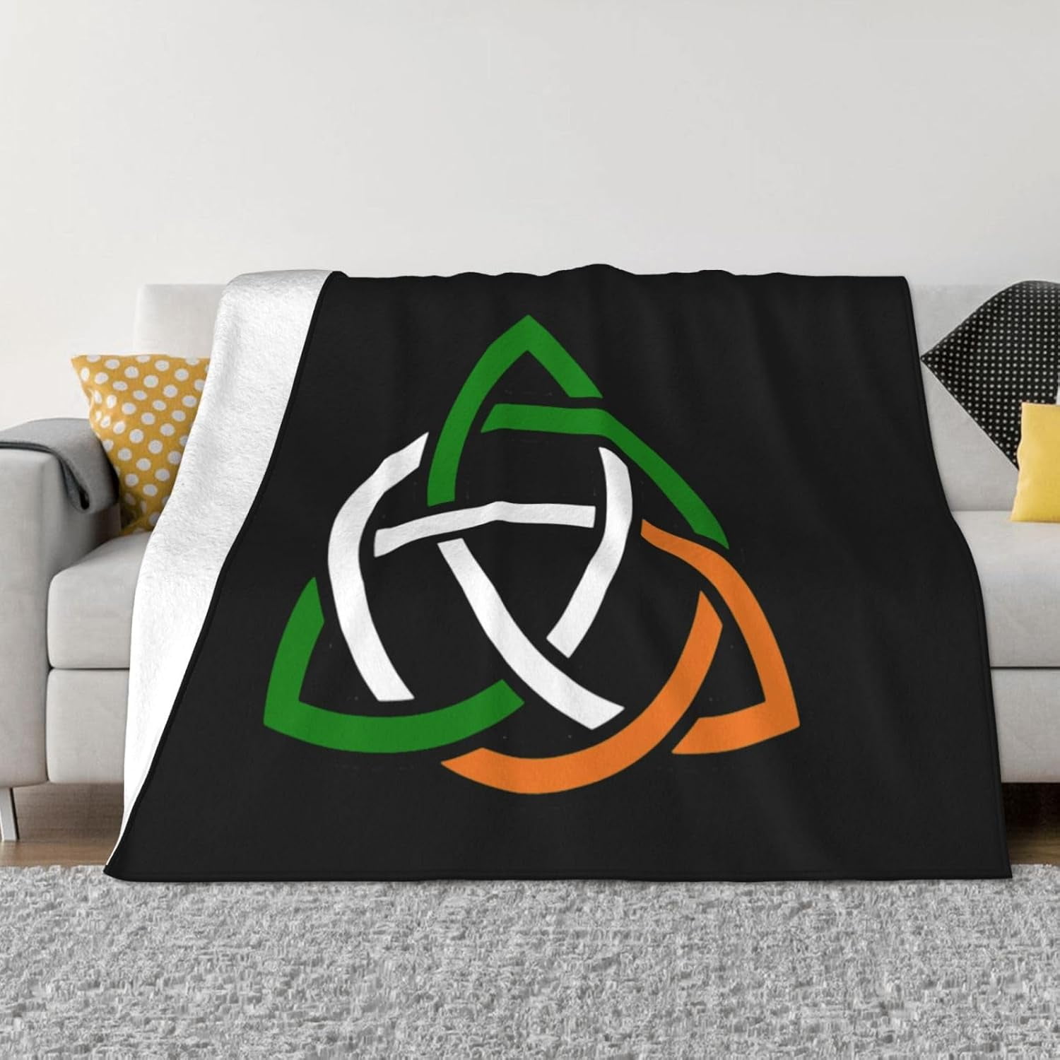 Celtic Knot Irish Blankets Soft Cozy Flannel Blanket, for Couch Bed RV ...