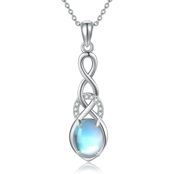 Celtic Knot Necklace 925 Sterling Silver Moonstone Celtic Pendant ...