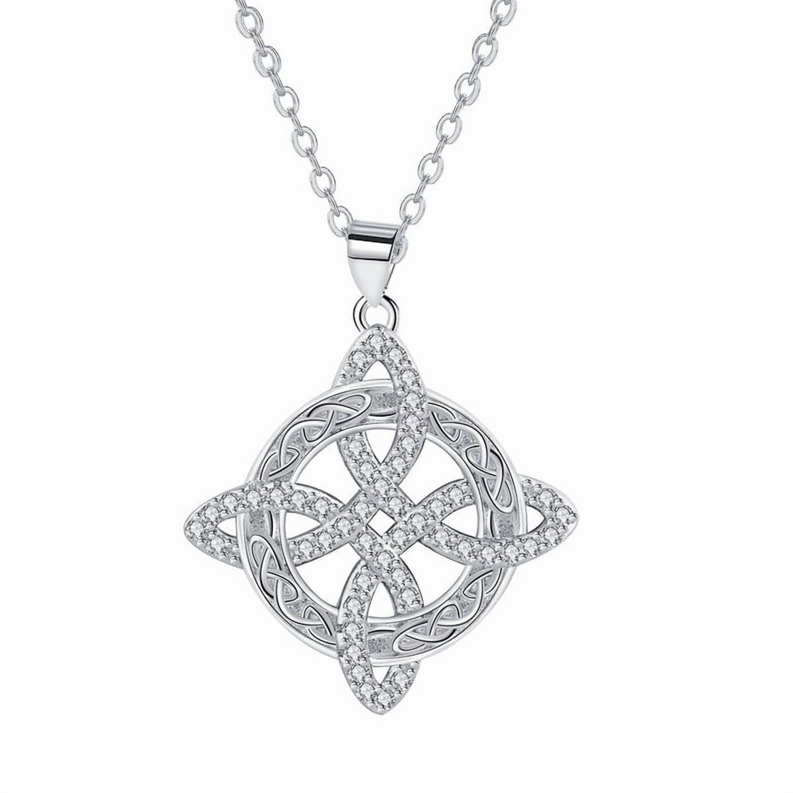 Celtic Knot Necklace for Women, 925 Sterling Silver Irish Celtic ...