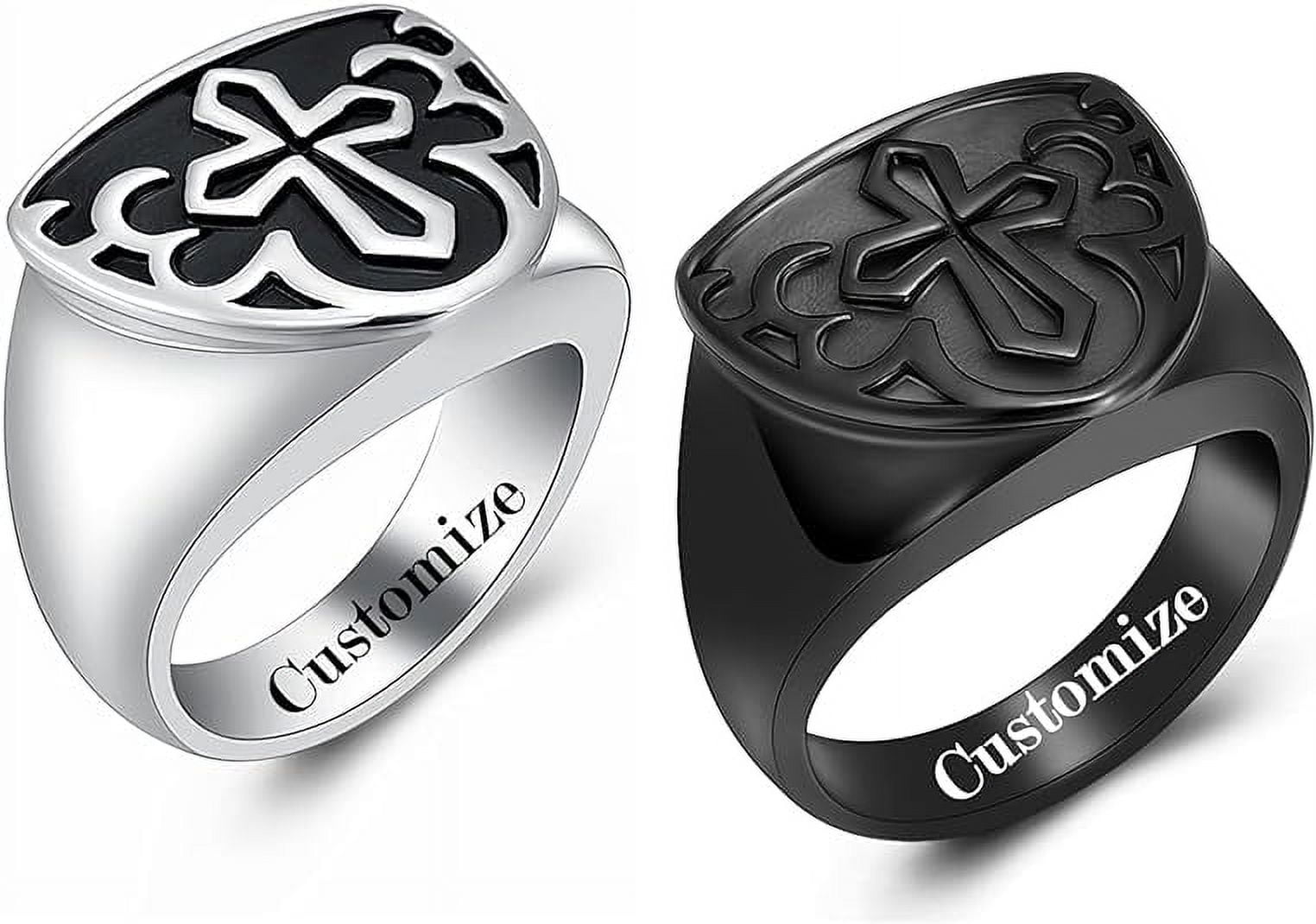 Celtic Knot Retro Cremation Urn Ring Jewelry for Ashes Engraved Cross ...