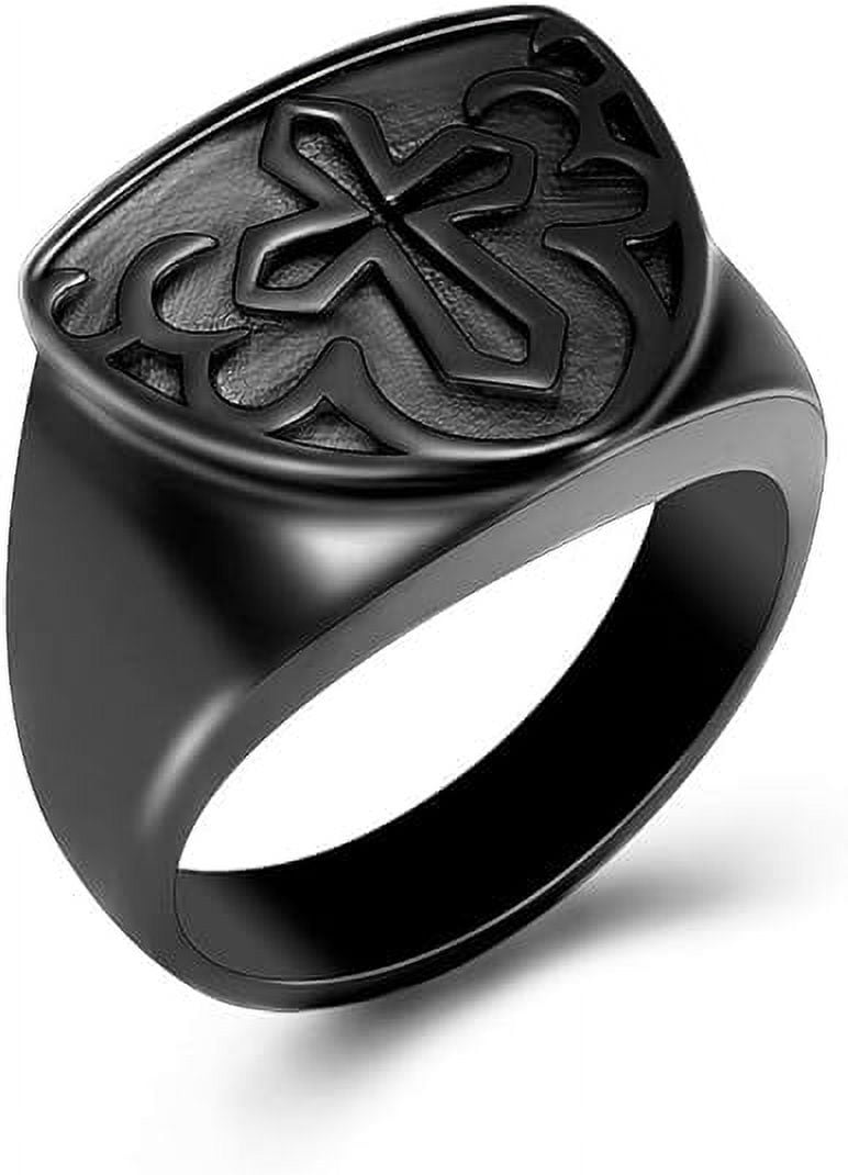 Celtic Knot Retro Cremation Urn Ring Jewelry for Ashes Engraved Cross ...