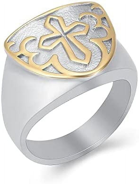 Celtic Knot Retro Cremation Urn Ring Jewelry for Ashes Engraved Cross ...