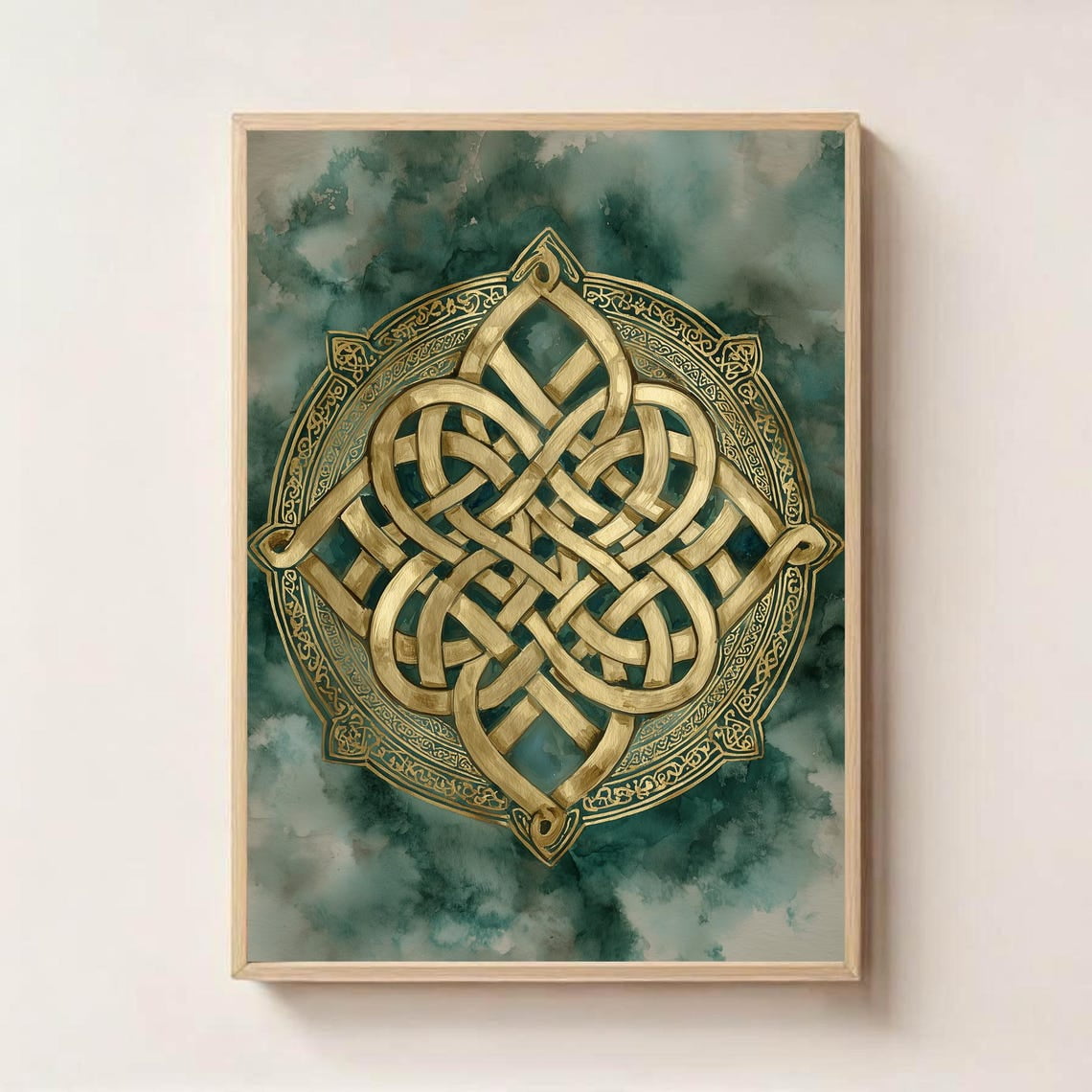 Celtic Knot Sacred Geometry Wall Art – Ancient Irish Symbol Print ...