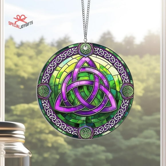 Celtic Knot Suncatcher Hanging, Trinity Knot Window Hanging, Irish Knot ...