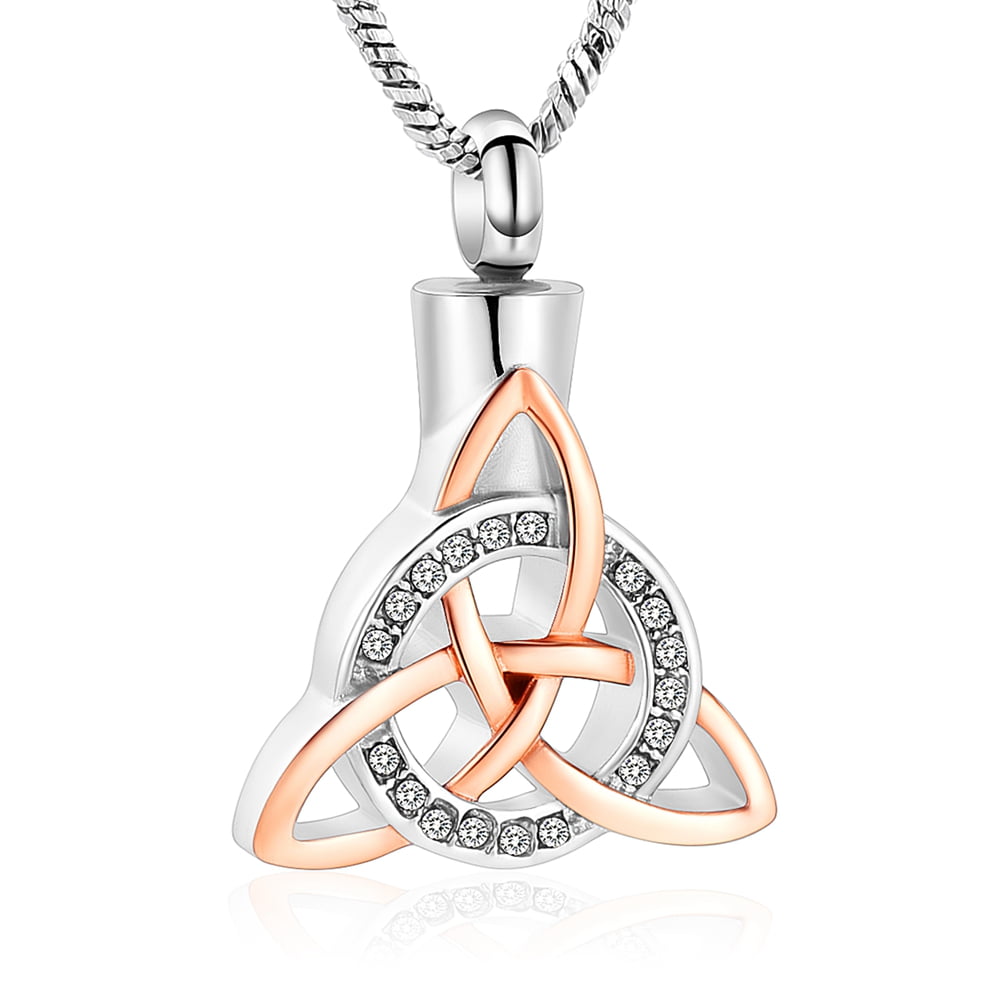 Celtic Knot Triquetera Cremation Jewelry for Ashes Holder Urn Necklace ...