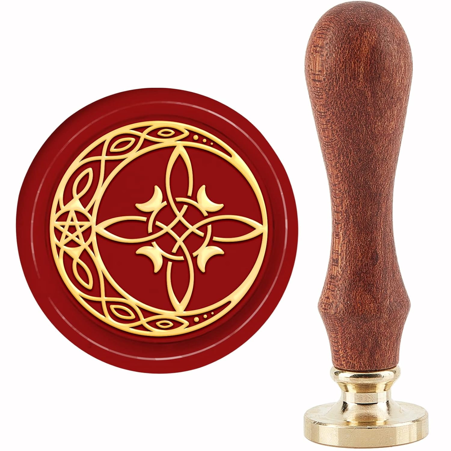 Celtic Knot Wax Seal Stamp Moon Vintage Sealing Wax Stamps Pentagram ...