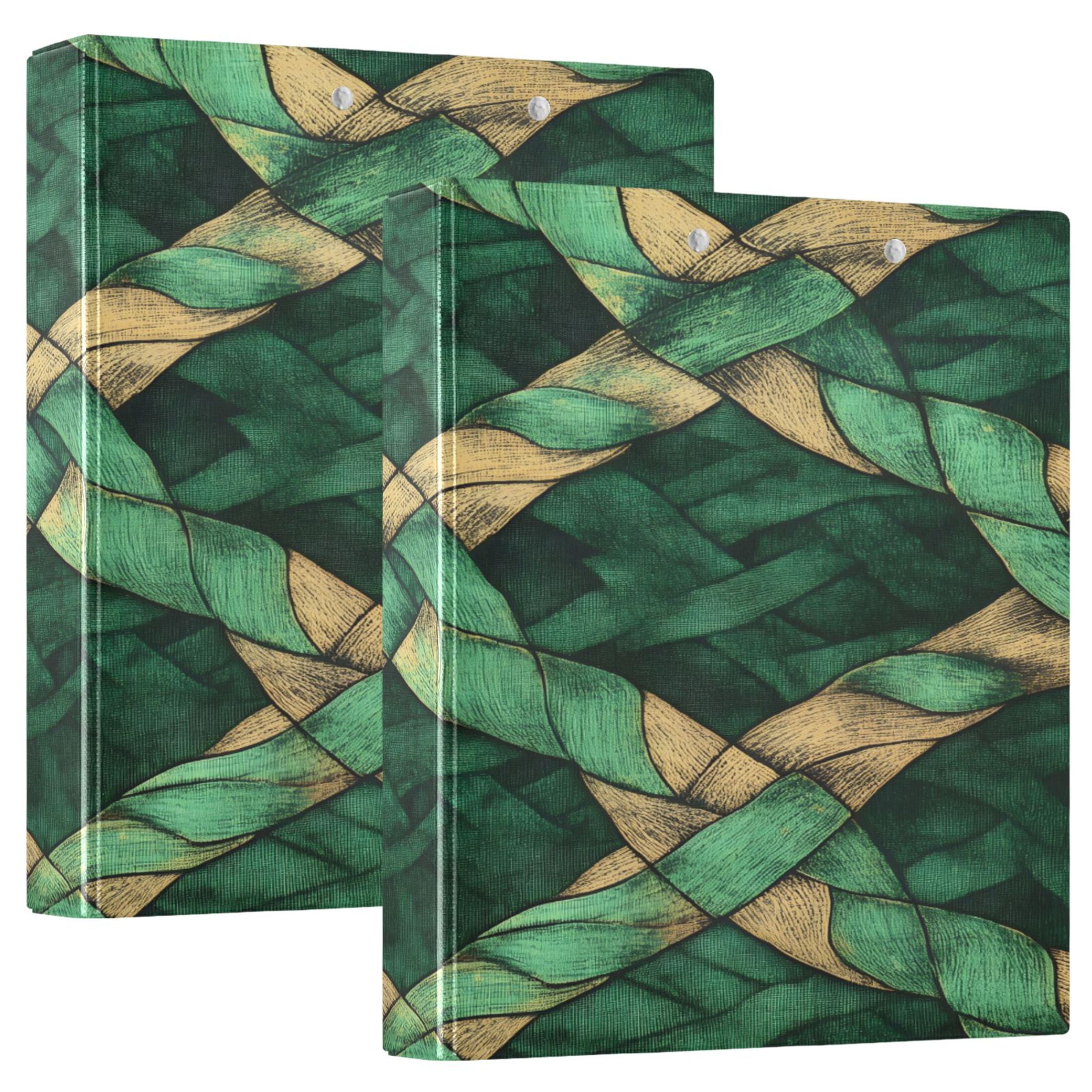 Celtic Knots Pattern 12.4x10.6in PVC Round Ring Binders, 2-Pack, D-Ring ...