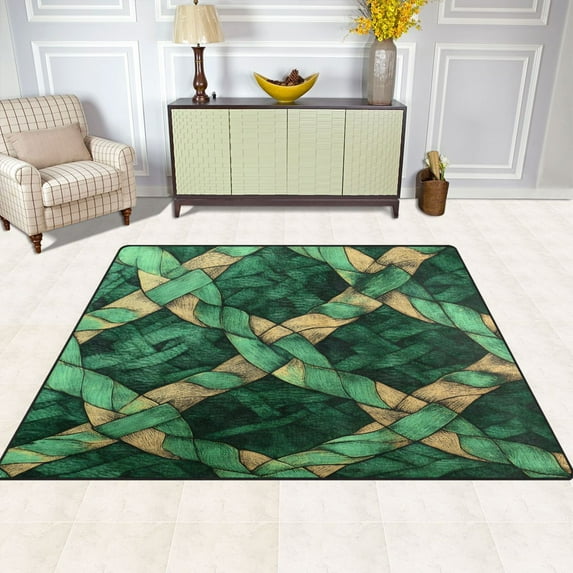 Celtic Knots Pattern 80''x58'' Extra Large Plush Memory Foam Rug, Soft ...