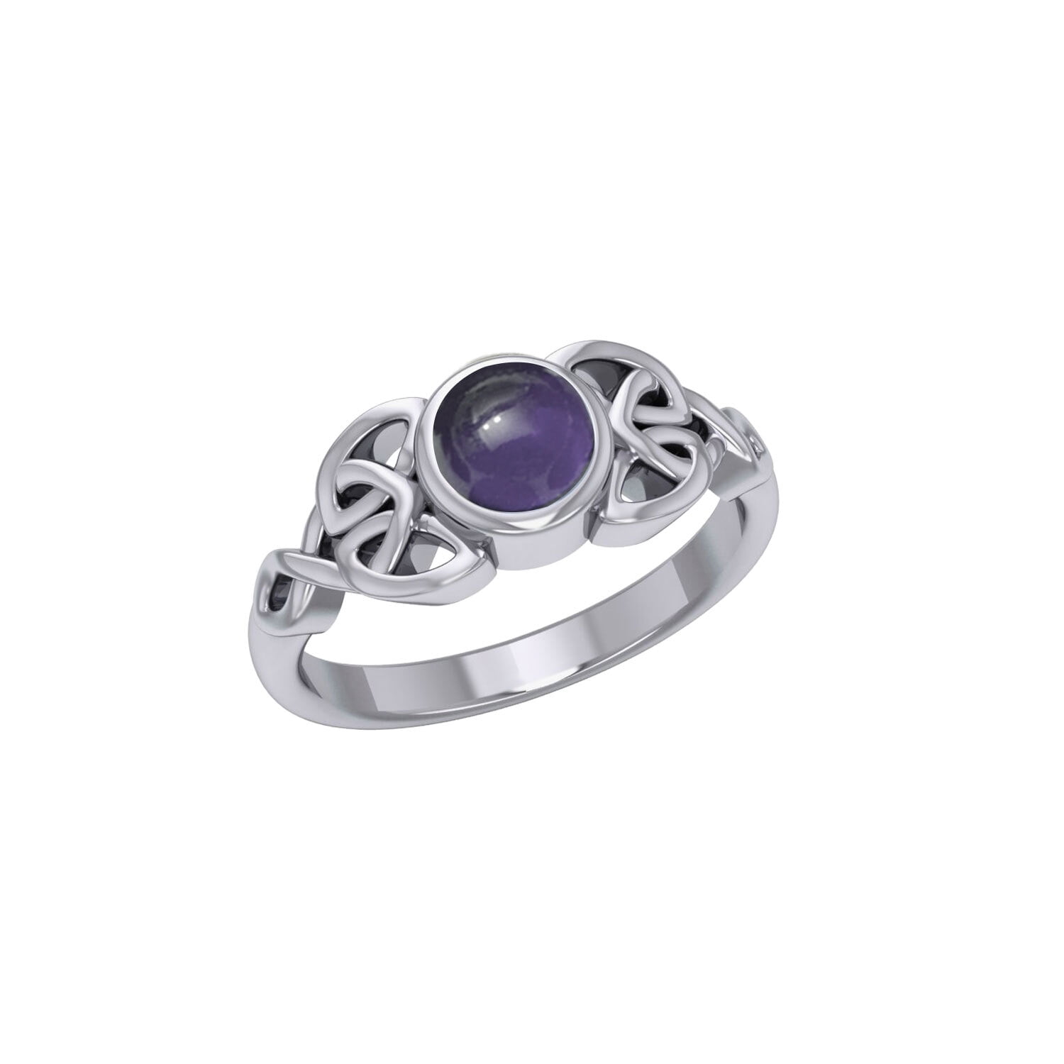 Celtic Knotwork Amethyst 925 Sterling Silver Ring Fine Heritage ...