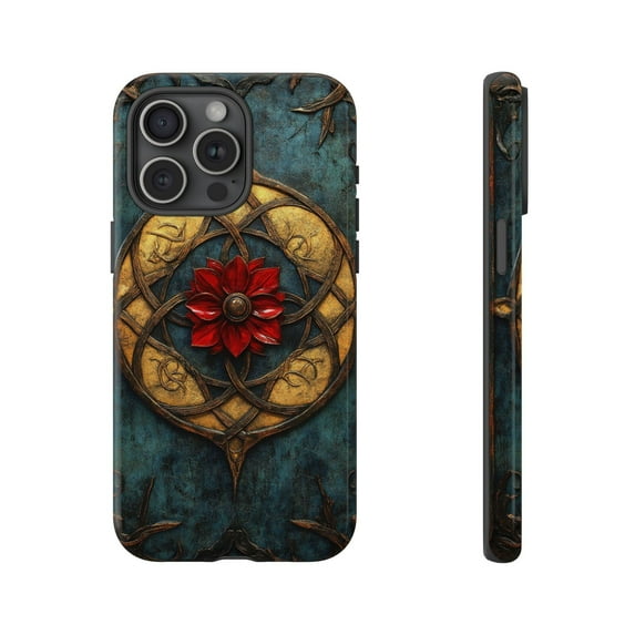 Celtic Knotwork Rune Blue Ancient Symbol Phone Case with iPhone 17 to ...