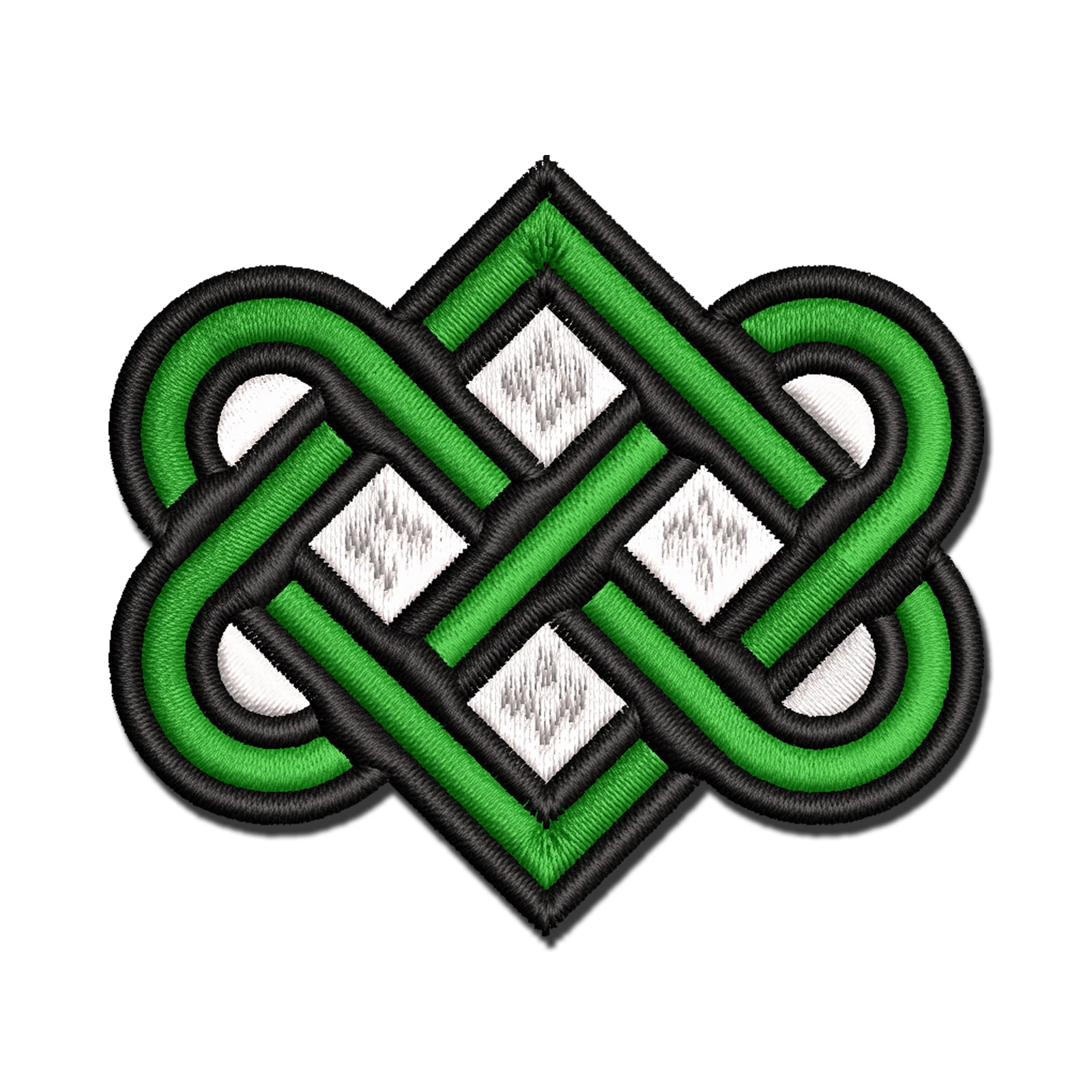 Celtic Love Knot Outline Applique Multi-Color Embroidered Hook & Loop ...